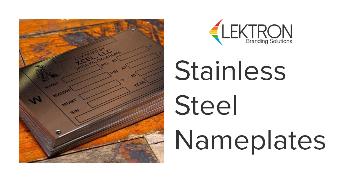 Custom Stainless Steel Industrial Nameplates | Lektron