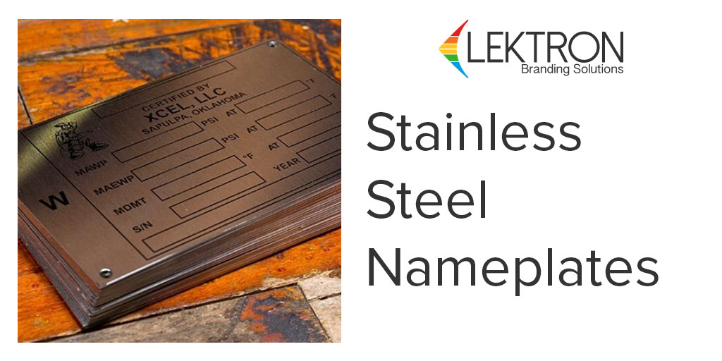 Custom Stainless Steel Industrial Nameplates | Lektron