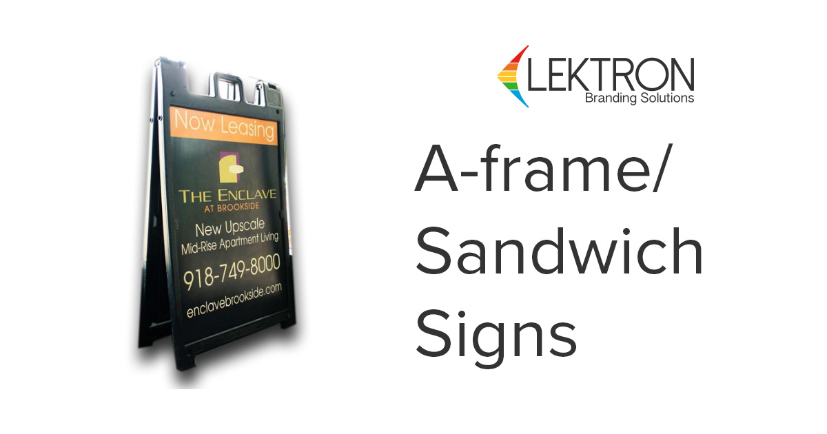 Tulsa Custom A-frame, Sandwich Board, and Sidewalk Signs