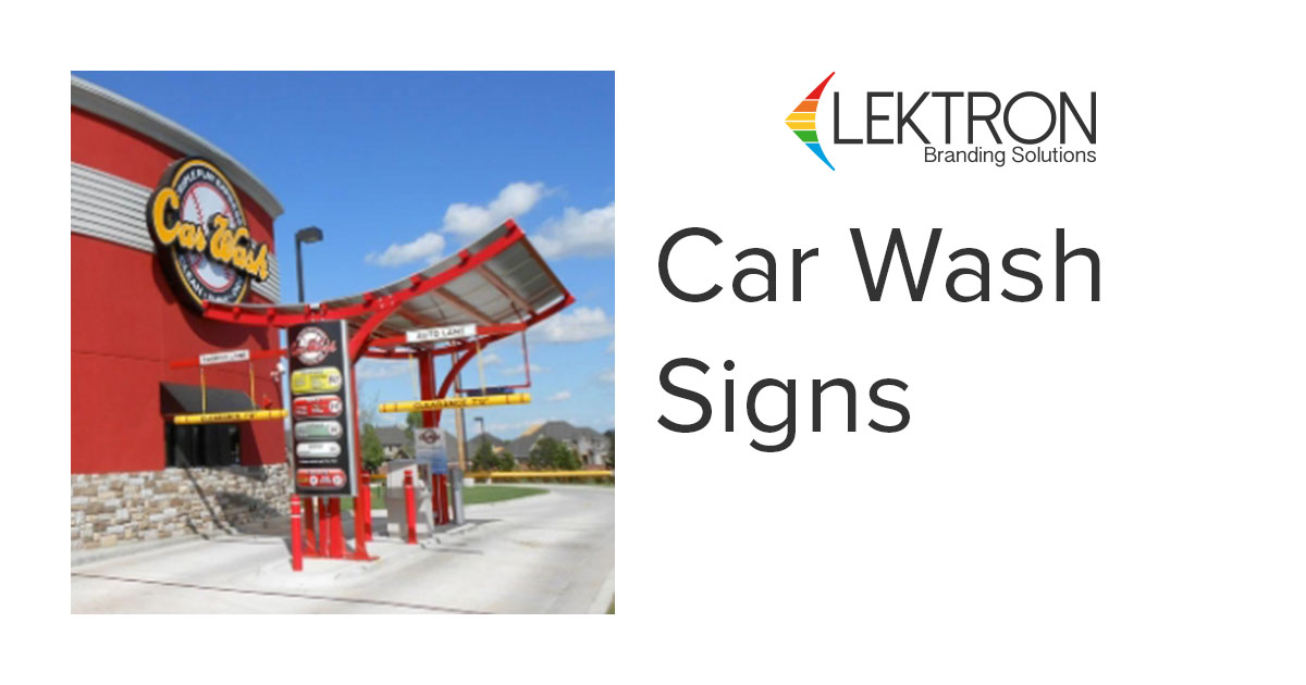 Tulsa Car Wash Signs, Custom LED Car Wash Business Signs