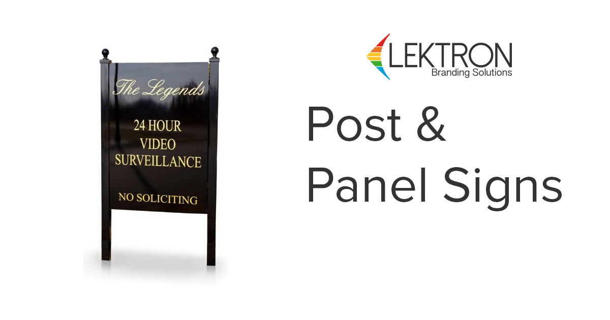 Tulsa Custom Post and Panel Signs | Lektron